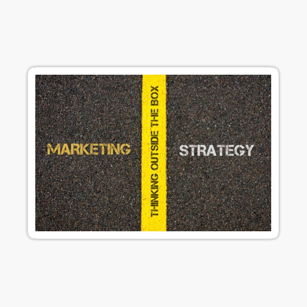 "Antonym concept of MARKETING versus STRATEGY" Sticker for Sale by ...