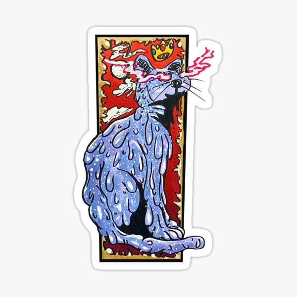 "Regal Slime Cat Design" Sticker for Sale by TravisSmithArt | Redbubble