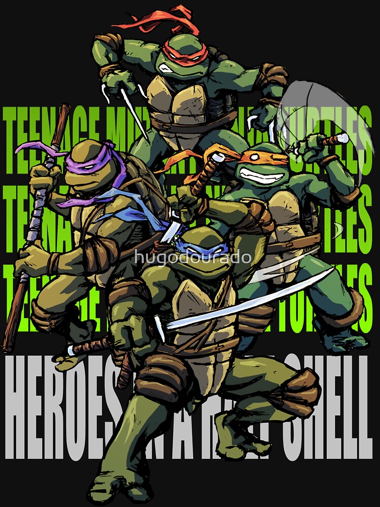 "TURTLE POWER!" T-shirt for Sale by hugodourado | Redbubble | tmnt t ...