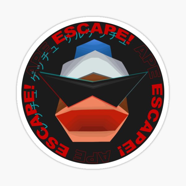 "Retro Ape Escape" Sticker for Sale by thisisnotlibby | Redbubble
