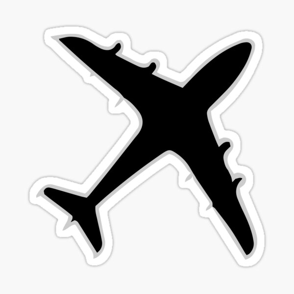 "Black planes" Sticker by Jenn3D | Redbubble