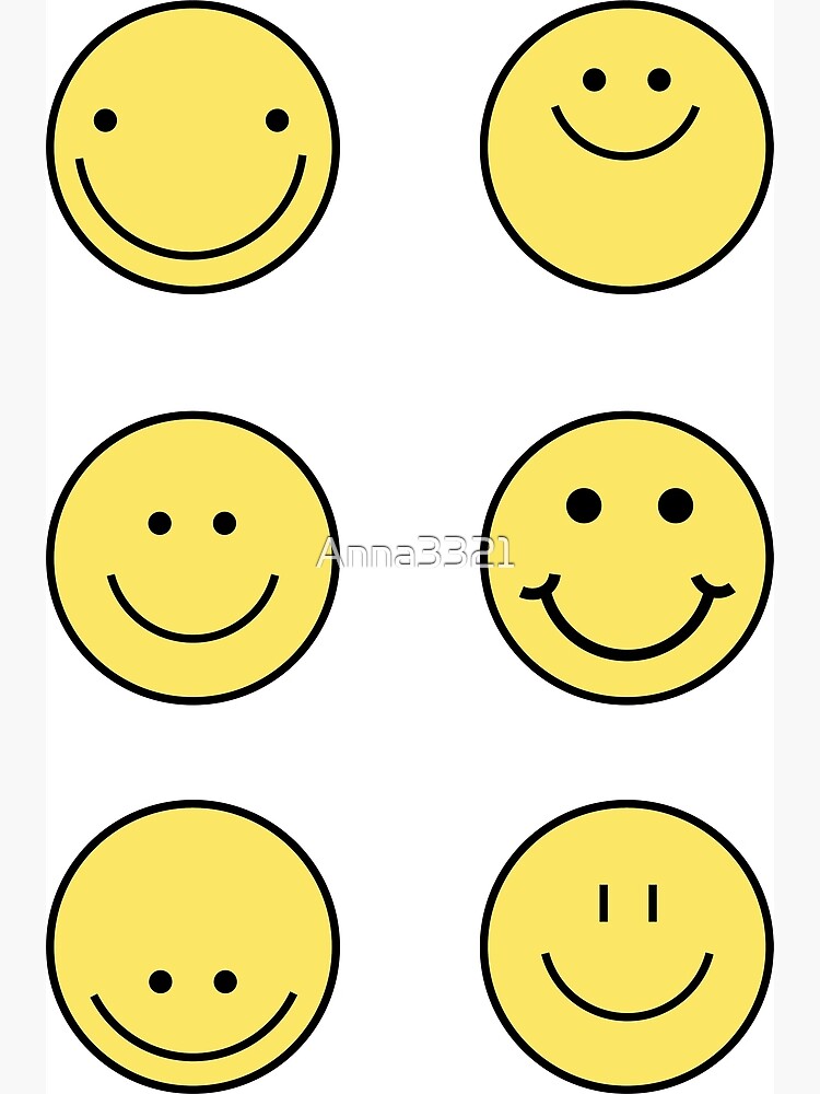 "Smiley Face Set" Poster for Sale by Anna3321 | Redbubble