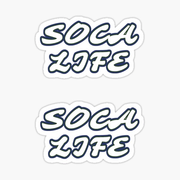 "Soca Life Print Design - Soca Mode" Sticker for Sale by Soca-Mode ...