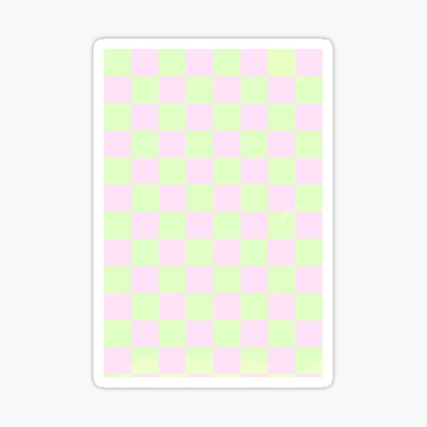 "Pastel pink and green checkerboard " Sticker for Sale by oddibree ...