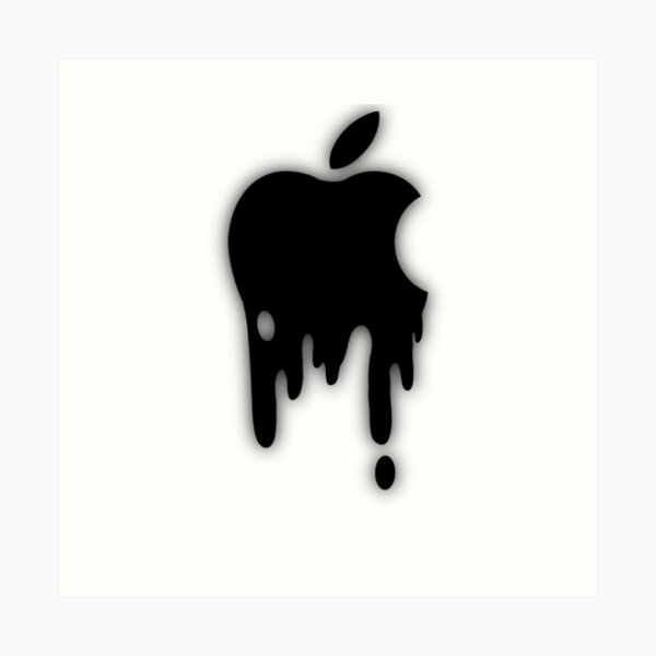 "Dripping Apple logo" Art Print for Sale by GolfBall0 | Redbubble