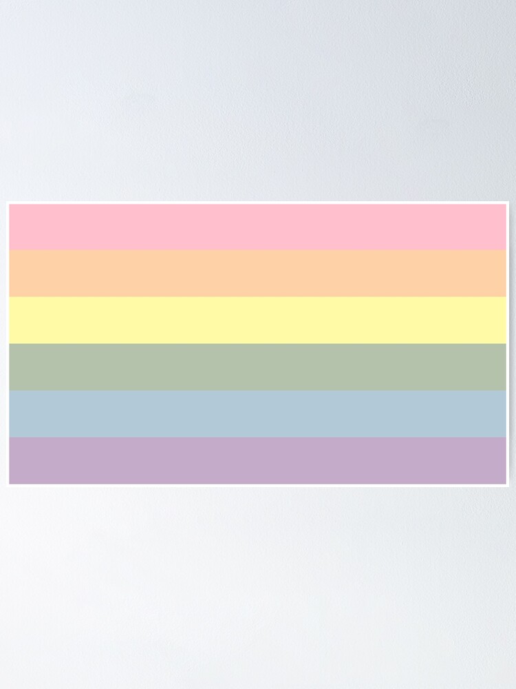 "LGBTQ+ Pride flag, pastel colors" Poster by mariahartman | Redbubble
