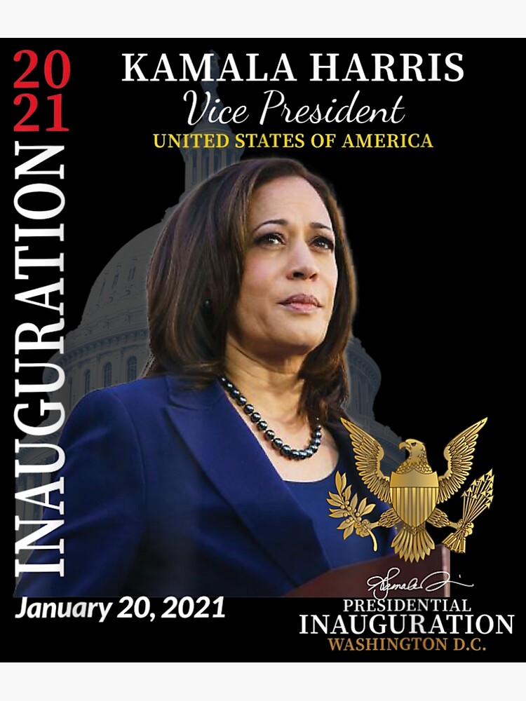 "Kamala Harris 2021 Inauguration Day Commemorative Souvenir" Poster for ...
