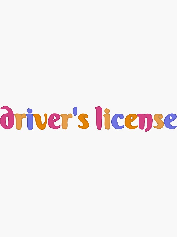 "Drivers license sticker " Sticker for Sale by EHCART | Redbubble