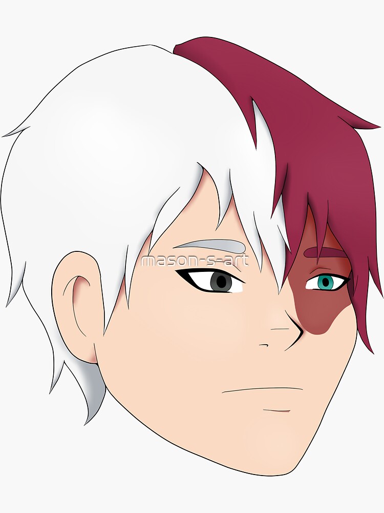 "Chibi Shoto Todoroki " Sticker for Sale by mason-s-art | Redbubble