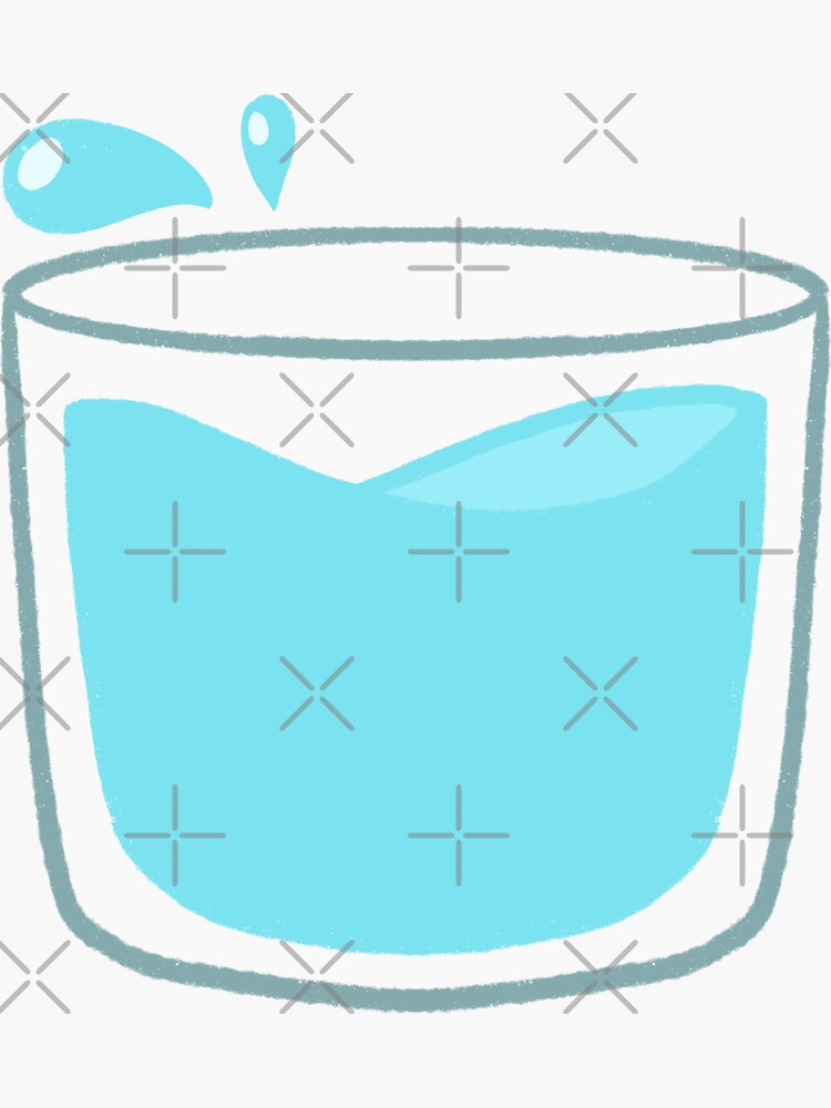 "Drink a glass of water " Sticker for Sale by CricketDoodles | Redbubble