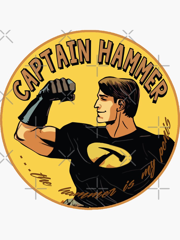 "capt hammer" Sticker for Sale by athelstan | Redbubble