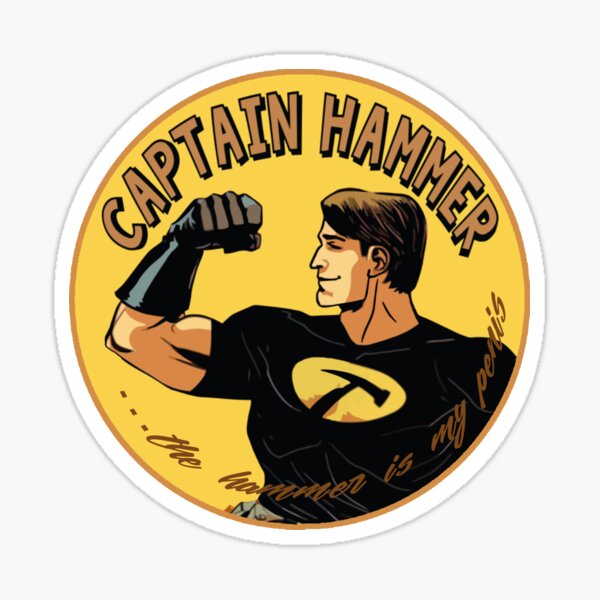 "capt hammer" Sticker for Sale by athelstan | Redbubble