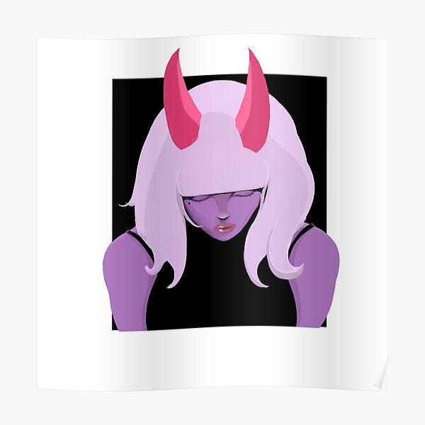 "Horned Demon Girl" Poster by MBurnscomics | Redbubble