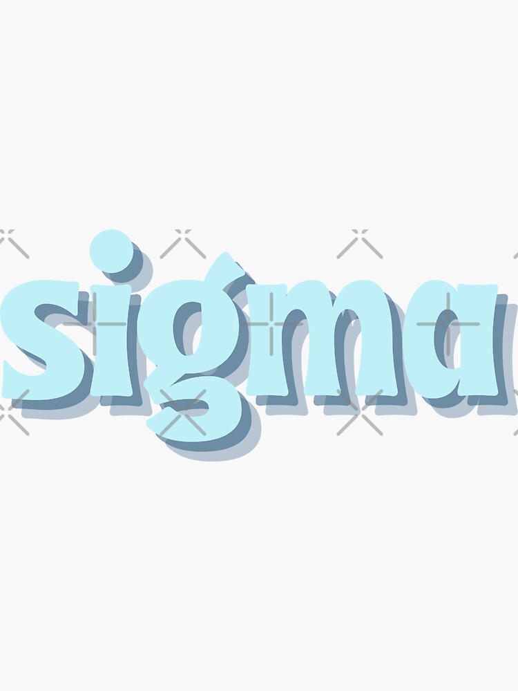 "Sigma-blue" Sticker by RaquelTaylor46 | Redbubble