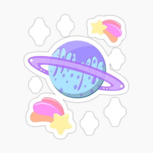 "Melty Minty Planet" Sticker for Sale by cyleki | Redbubble