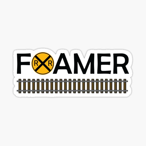 "Railfan Train Watching Foamer" Sticker by fingerbeans | Redbubble