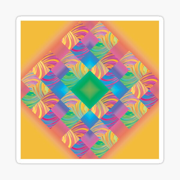 "Multiple Cubed Ripple 3A" Sticker for Sale by Bellewood222 | Redbubble