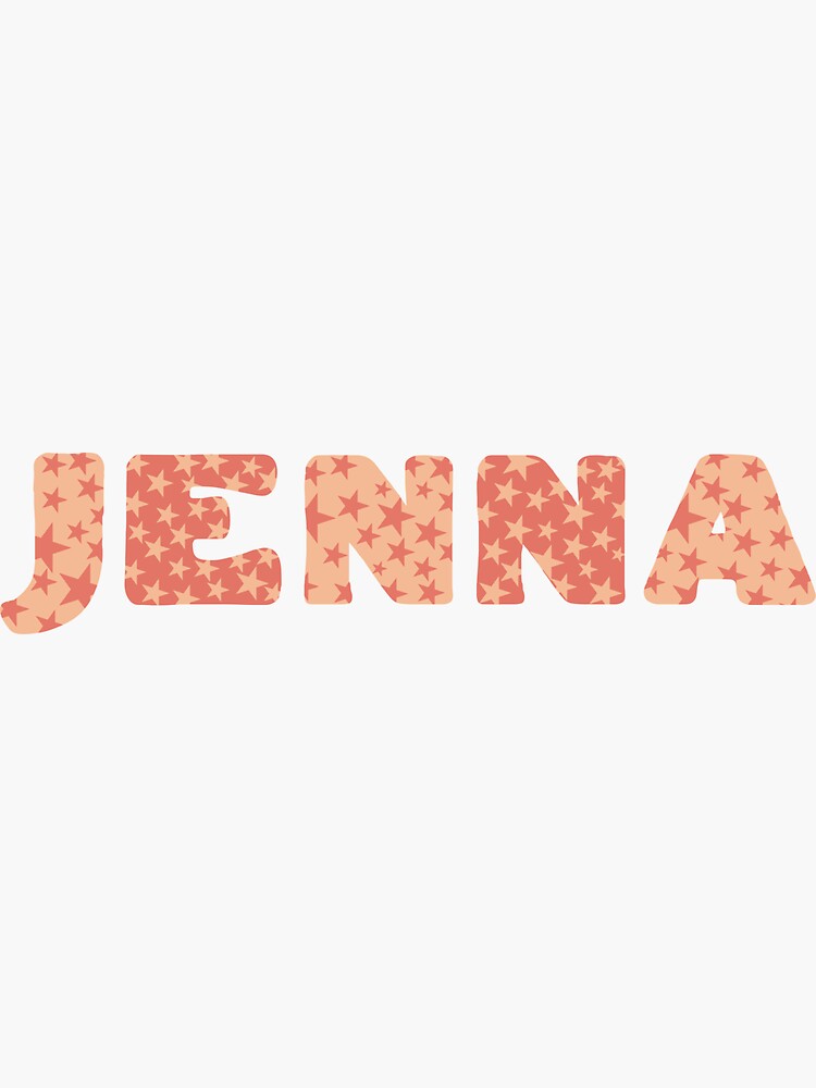 "Jenna" Sticker for Sale by sophieanthony | Redbubble