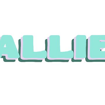 "Allie" Sticker for Sale by Stick With Sophie | Redbubble