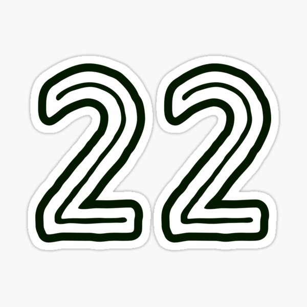 "Number 22 Design" Sticker for Sale by SRidgeDesign | Redbubble