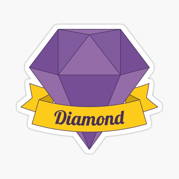 "Big cartoon diamond" Sticker for Sale by zalkilab | Redbubble