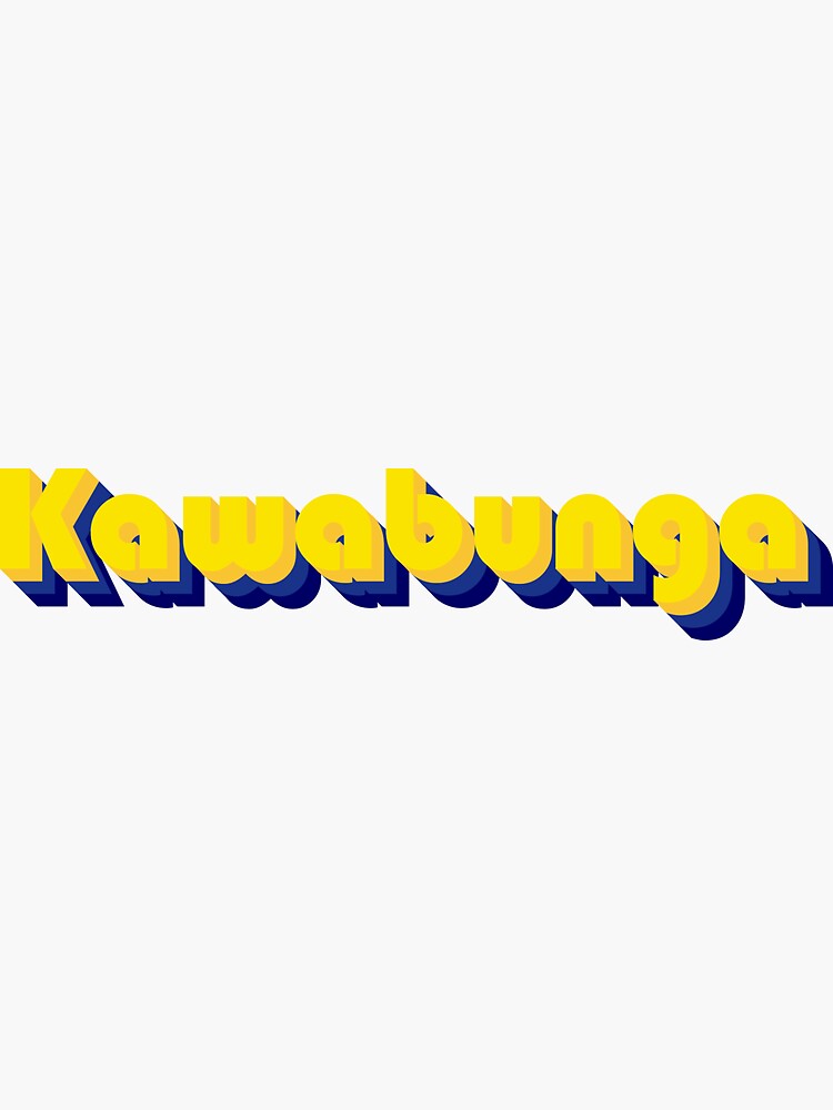 "Kawabunga Logo" Sticker by LocosTaco | Redbubble