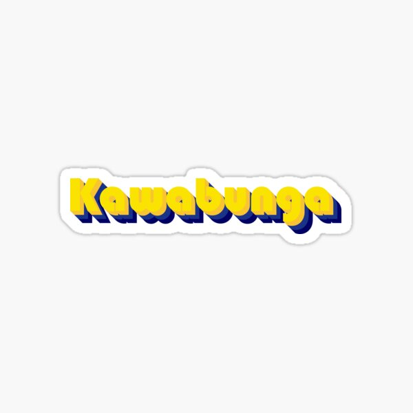 "Kawabunga Logo" Sticker by LocosTaco | Redbubble