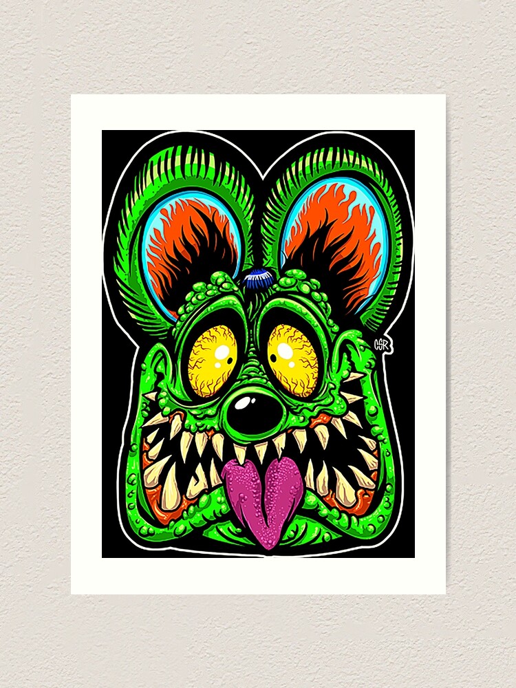"Rat Fink face fan" Art Print by campnou3508 | Redbubble