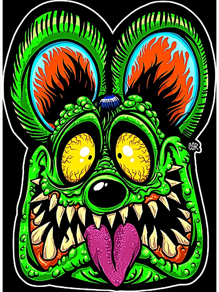 "Rat Fink face fan" Art Print by campnou3508 | Redbubble