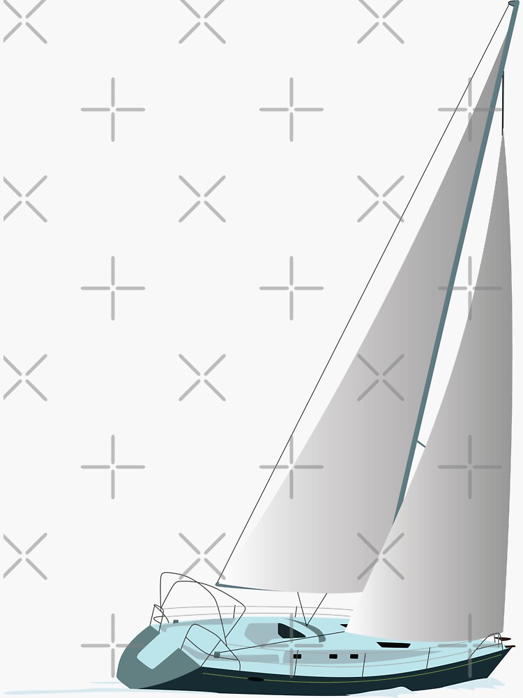 "Hunter Sailboat" Sticker for Sale by anexperiment | Redbubble