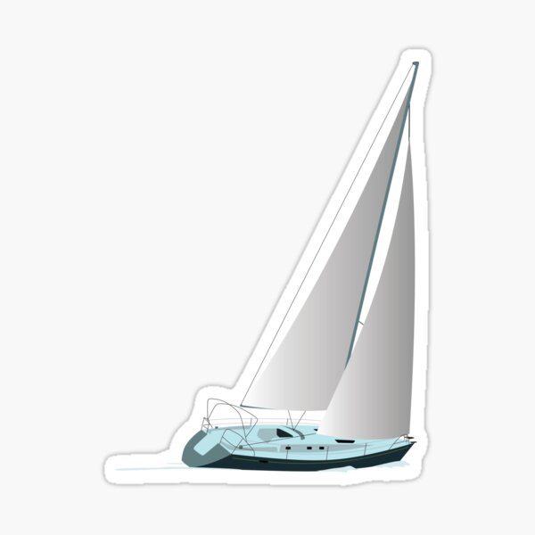"Hunter Sailboat" Sticker for Sale by anexperiment | Redbubble