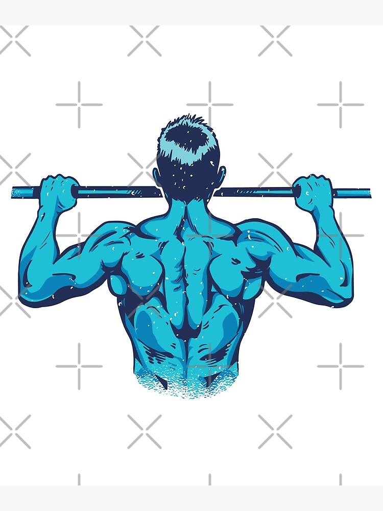 "Bodybuilder pull-up" Poster for Sale by DerSenat | Redbubble