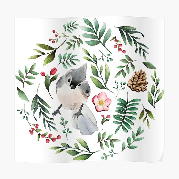 "Tufted Titmouse Bird" Poster by bloodyaprolite | Redbubble