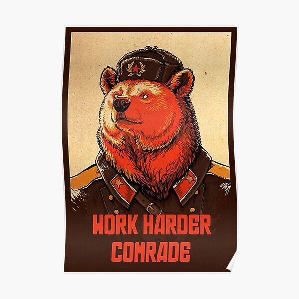 Russian Bear Posters | Redbubble