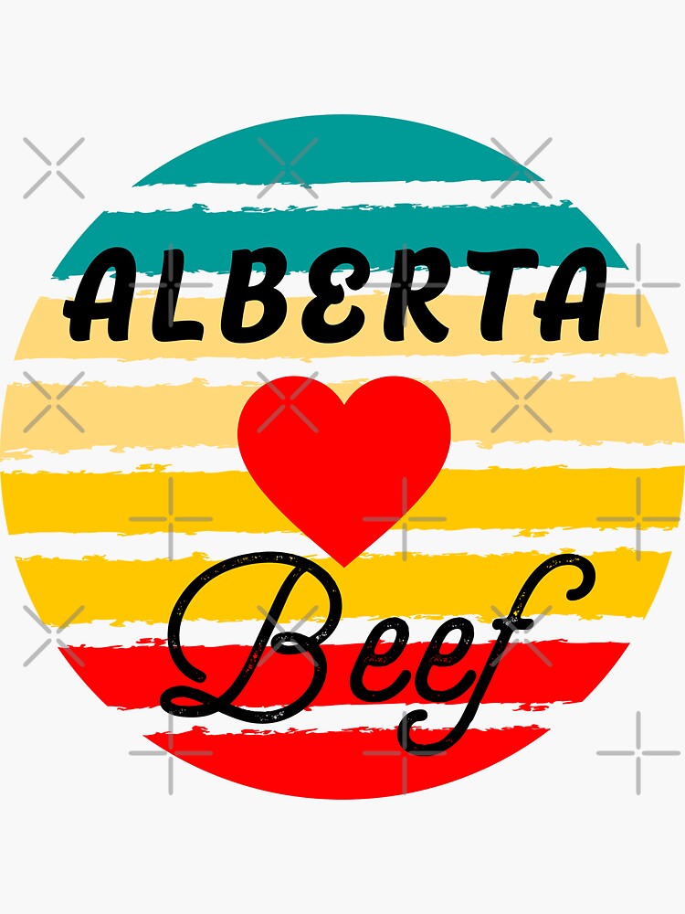"I love alberta beef vintage" Sticker for Sale by FLASHOP | Redbubble