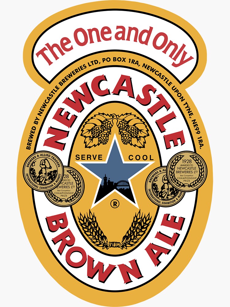 "Newcastle Brown Ale" Sticker von hiffo919 | Redbubble