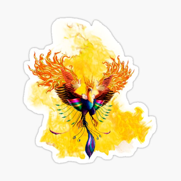 "Phoenix" Sticker for Sale by ArtSebastian | Redbubble