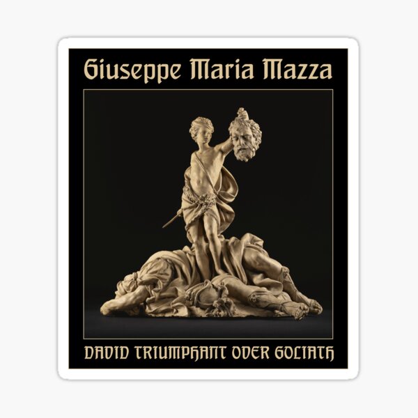 "David Triumphant over Goliath (Giuseppe Maria Mazza)" Sticker by ...