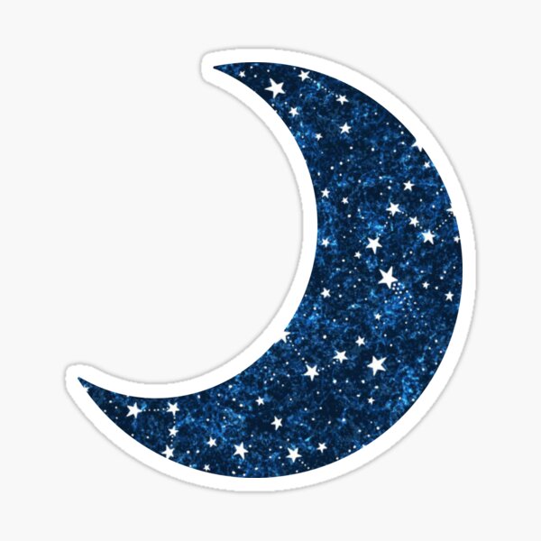 "BLUE GALAXY MOON" Sticker for Sale by darsh30 | Redbubble