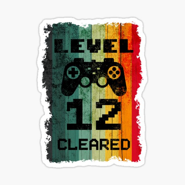 "Level 12 Cleared, Gamer Birthday Gift, Level 12 Unlocked, Funny Gamer ...