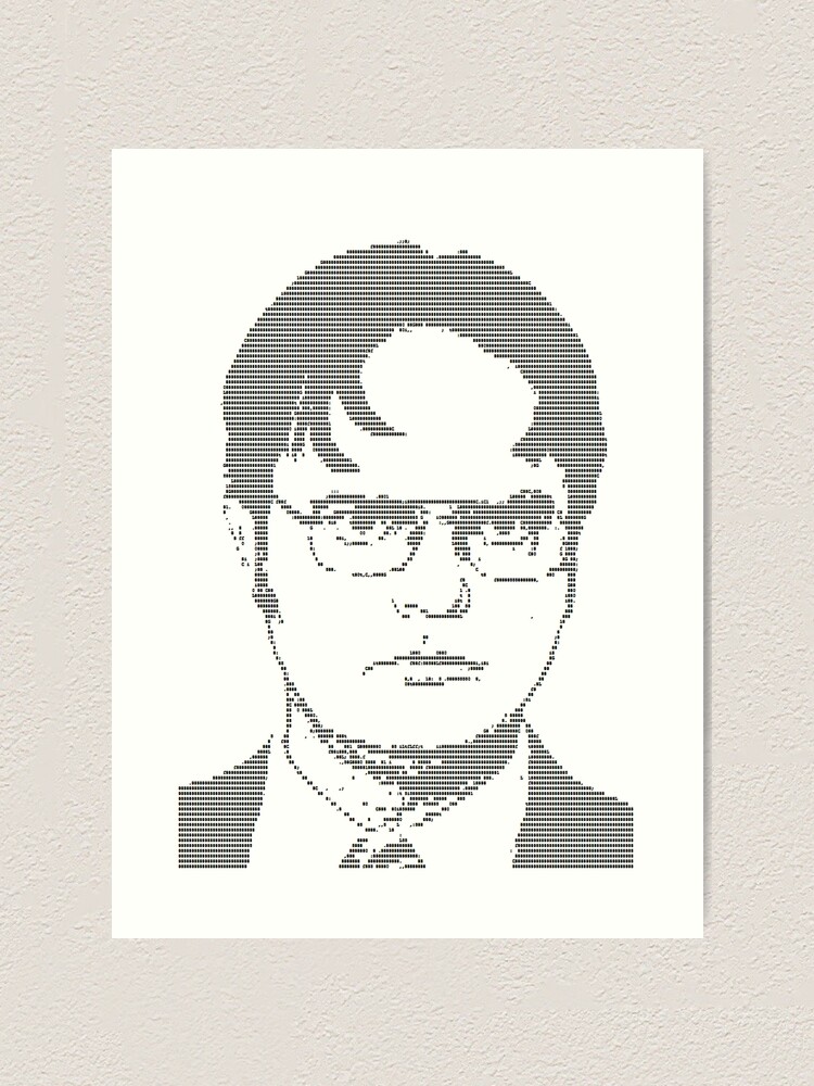 "Ascii Dwight" Art Print for Sale by pickledbeets | Redbubble