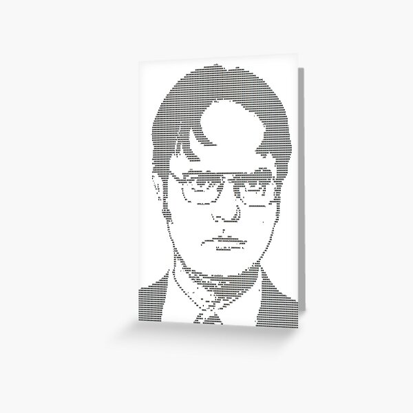 "Ascii Dwight" Greeting Card for Sale by pickledbeets | Redbubble