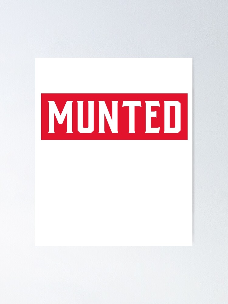 "Munted Red Box Logo" Poster for Sale by Clothing-Guru | Redbubble