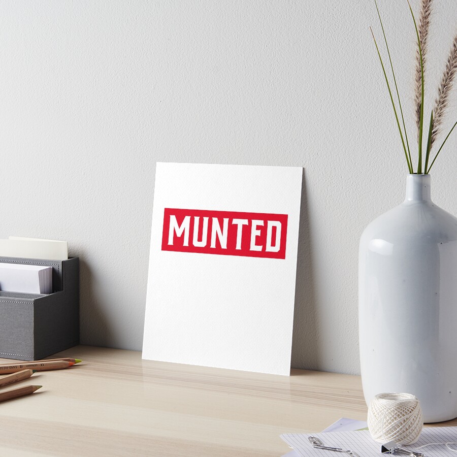 "Munted Red Box Logo" Art Board Print for Sale by Clothing-Guru | Redbubble