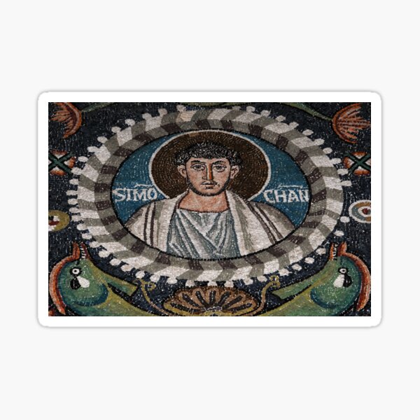 "Saint Simon the Zealot, Byzantine mosaic in Ravenna" Sticker for Sale ...