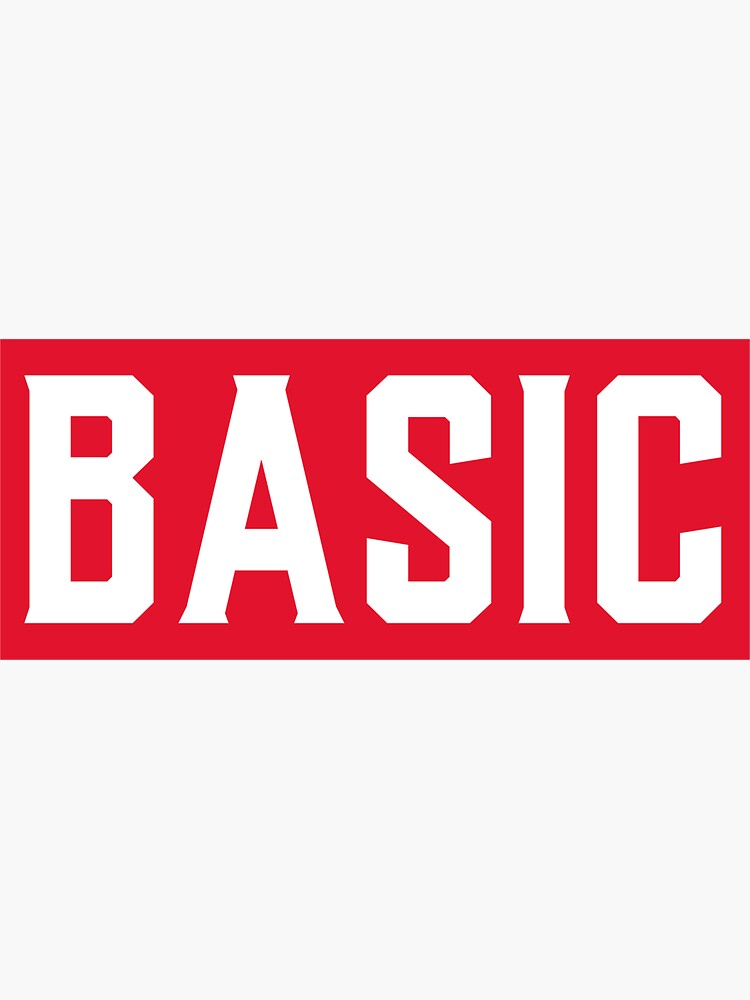 "Basic Red Box Logo" Sticker for Sale by Clothing-Guru | Redbubble