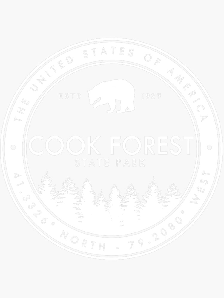"Cook Forest State Park Vintage Souvenirs PA" Sticker by SusanneVogler ...