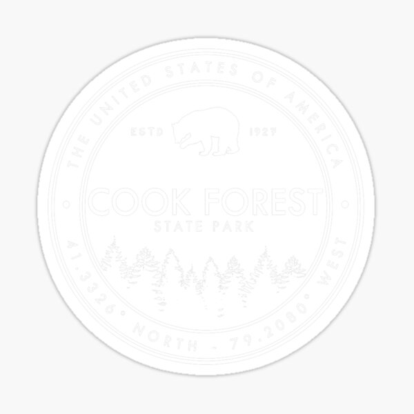 "Cook Forest State Park Vintage Souvenirs PA" Sticker by SusanneVogler ...