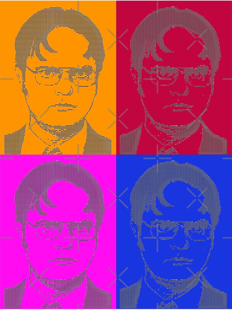 "Ascii Dwight - Color" Canvas Print by pickledbeets | Redbubble