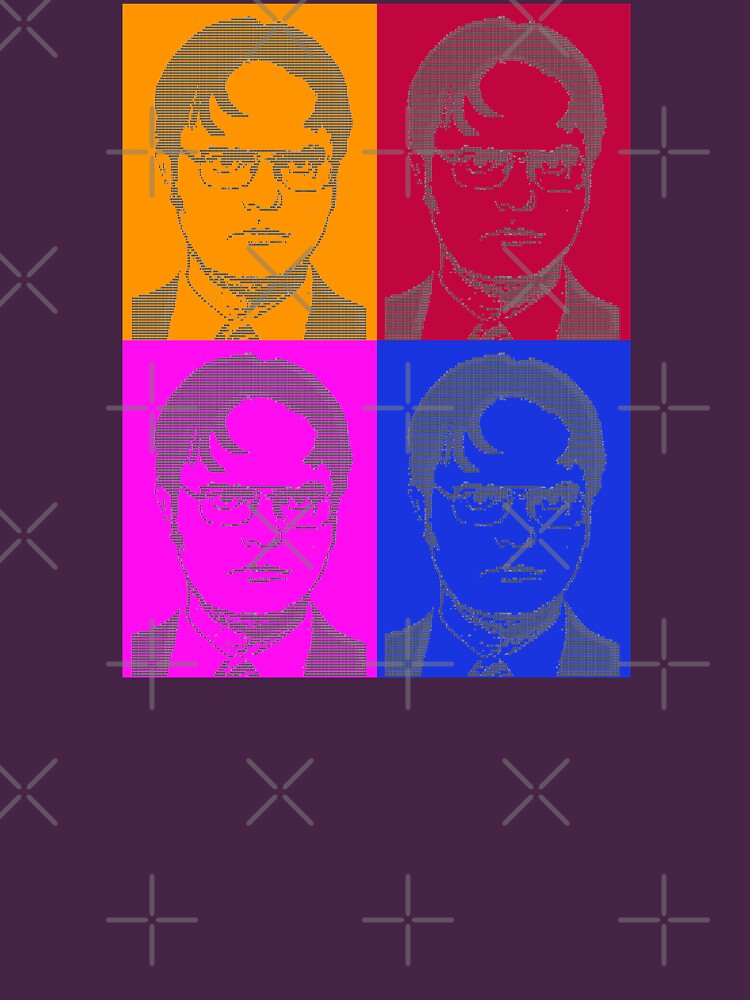 "Ascii Dwight - Color" T-shirt by pickledbeets | Redbubble